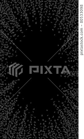 Falling numbers, big data concept. Binary white... - Stock Illustration ...