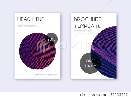 Trendy cover design template set. Violet abstract - Stock Illustration ...