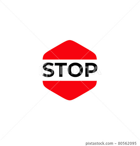 Stop sign logo design template - Stock Illustration [80562095] - PIXTA