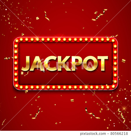 Jackpot background with falling gold confetti.... - Stock Illustration ...