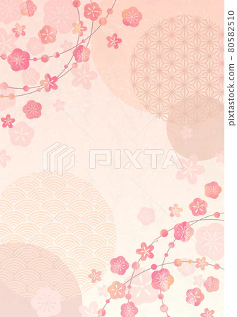 ume, japanese pattern, japanese style - Stock Illustration [80582510 ...