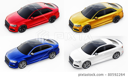 3d illustration. Super fast sports car on a... - Stock Illustration ...