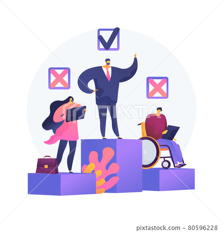 Workplace discrimination abstract concept... - Stock Illustration ...