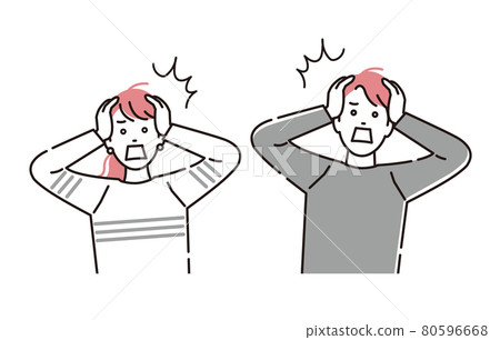 Person shocked couple - Stock Illustration [80596668] - PIXTA