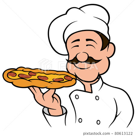 Pizza Chef Character - Stock Illustration [80613122] - PIXTA