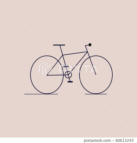 Abstract Minimalist bicycle. Line art... - Stock Illustration [80613243 ...