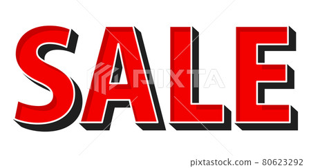 Red SALE letters. Words that can be used for... - Stock Illustration ...