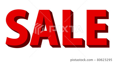 Red SALE letters. Words that can be used for... - Stock Illustration ...
