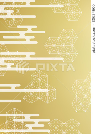 Japanese pattern gold background - Stock Illustration [80624600] - PIXTA