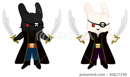 Pirate rabbit illustration set - Stock Illustration [80627299] - PIXTA