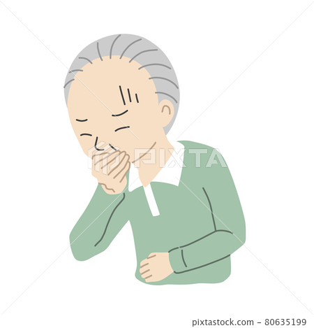 Elderly man with nausea - Stock Illustration [80635199] - PIXTA