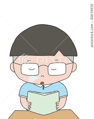 People sleeping while reading - Stock Illustration [80639456] - PIXTA