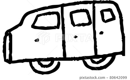 Cute car scribble drawn by a child - Stock Illustration [80642099] - PIXTA