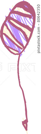 Cute balloon scribble drawn by a child - Stock Illustration [80642350 ...