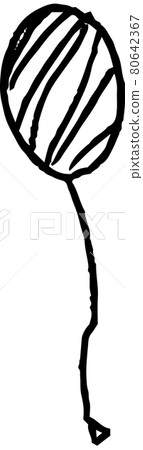 Cute balloon scribble drawn by a child - Stock Illustration [80642367 ...