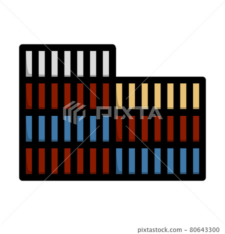 Container Stack Icon - Stock Illustration [80643300] - PIXTA
