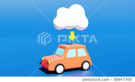 Cloud computing Illustration of a car... - Stock Illustration [80647308 ...