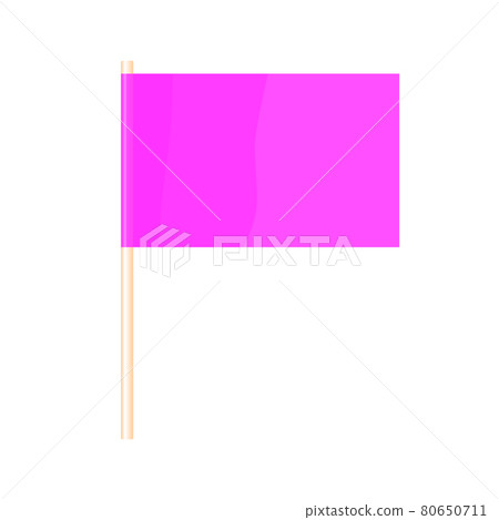 A colored flag on a flagpole. Pink flag. Vector - Stock Illustration ...