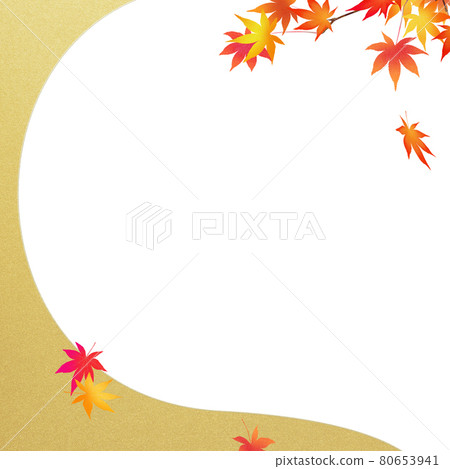 Autumn leaves and abstract curved background - Stock Illustration ...