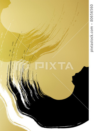Brush character ink faint background - Stock Illustration [80656560 ...