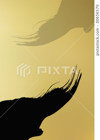 Brush character ink faint background - Stock Illustration [80656570 ...