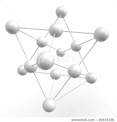 3D model of aluminum molecular structure - Stock Illustration [80658166 ...