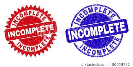 INCOMPLETE Rounded and Rosette Watermarks with... - Stock Illustration ...