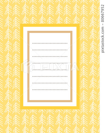 Scandinavian wood pattern letter frame - Stock Illustration [80667952 ...