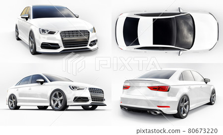 Family Car White Background