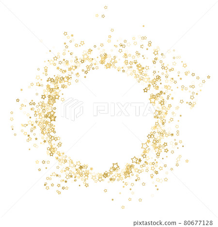 Frame shining golden stars on white background - Stock Illustration ...