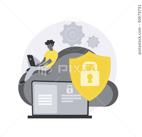 Cloud computing security abstract concept... - Stock Illustration [80678791] - PIXTA