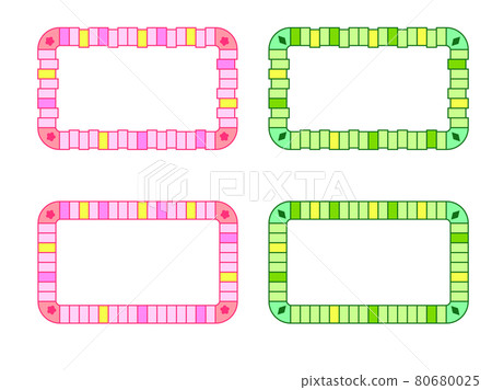 Cute and colorful frame - Stock Illustration [80680025] - PIXTA