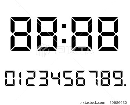 7-segment digital number illustration material... - Stock Illustration ...