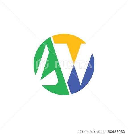 aw or lw letter icon vector illustration design - Stock Illustration ...