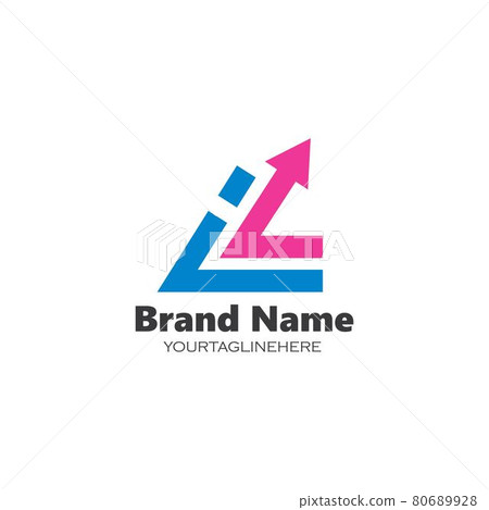 l letter arrow icon business vector design - Stock Illustration ...