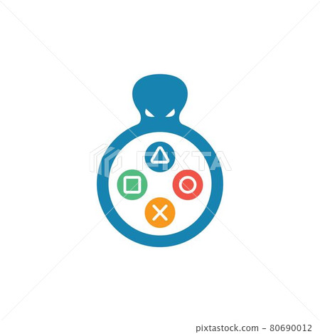 octopus game button controller icon vector... - Stock Illustration ...
