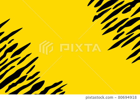 Yellow and black tiger pattern postcard... - Stock Illustration ...
