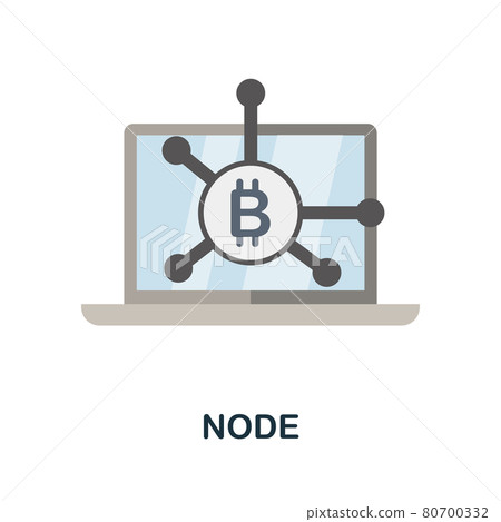 Node flat icon. Colored sign from... - Stock Illustration [80700332 ...