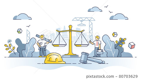 Labor law as worker legal regulation to protect... - Stock Illustration ...