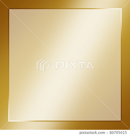 Metal background square gold frame - Stock Illustration [80705015] - PIXTA