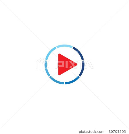 Live streaming play logo icon - Stock Illustration [80705203] - PIXTA