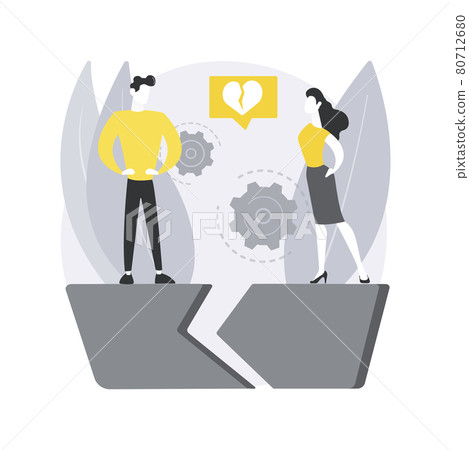 Separated person abstract concept vector... - Stock Illustration ...