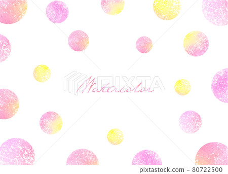 Watercolor textured polka dot frame - Stock Illustration [80722500] - PIXTA