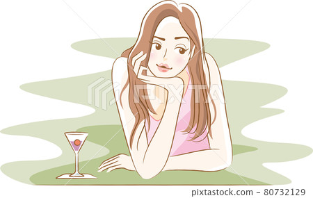 Image illustration of a woman getting tipsy - Stock Illustration ...