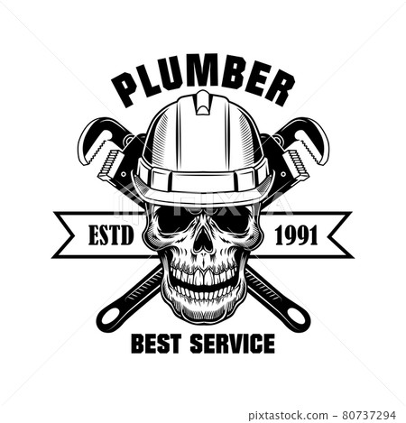 Plumbers skull vector illustration - Stock Illustration [80737294] - PIXTA