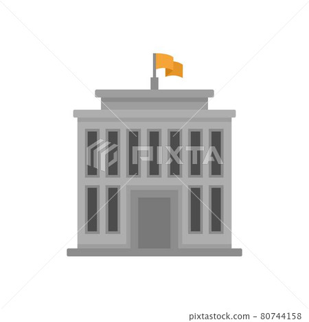 National university icon flat isolated vector - Stock Illustration ...