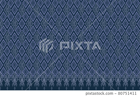 Blue Fabric pattern design. - Stock Illustration [80751411] - PIXTA