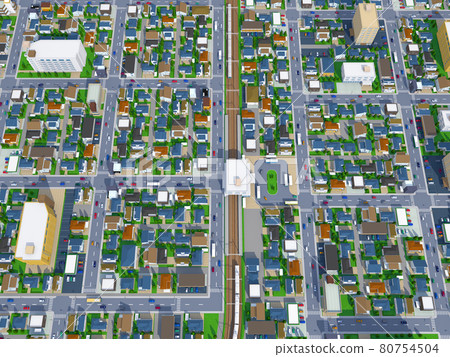 city, cityscape, residential area - Stock Illustration [80754504] - PIXTA