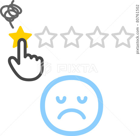Low rating, dissatisfaction icon - Stock Illustration [80761502] - PIXTA