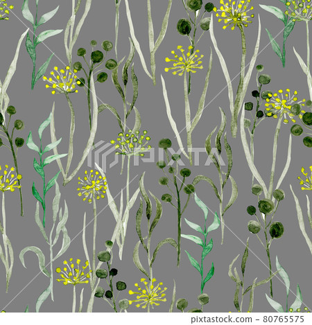Seamless floral pattern. Hand drawn watercolour... - Stock Illustration ...